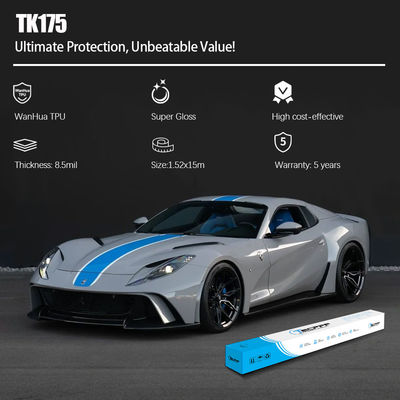 TK175 8.5 Mil Clear Gloss Paint Protection Film Abrasion-Resistant