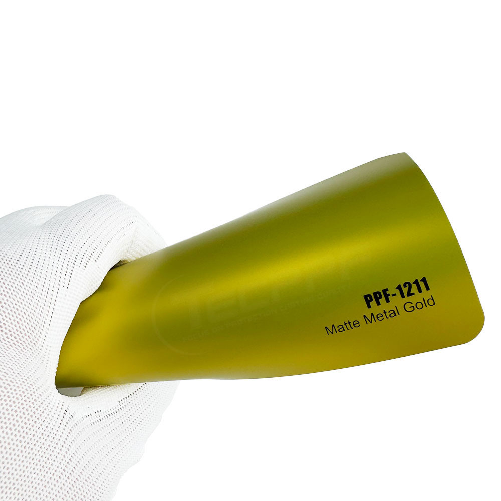 Matte Metal Gold Vehicle Paint Protection Film Polymeric Hydrophobic Layer